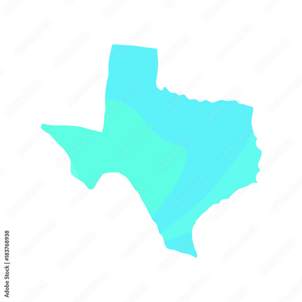 Political map of Texas Stock Vector | Adobe Stock