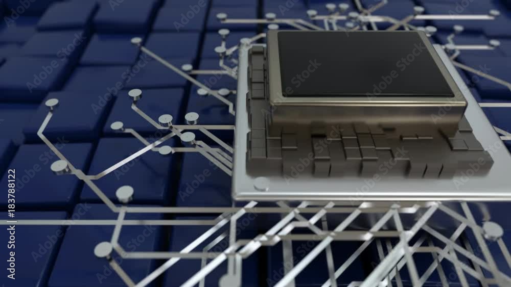 Vidéo Stock Technology themed animation with a blank space for a logo ...