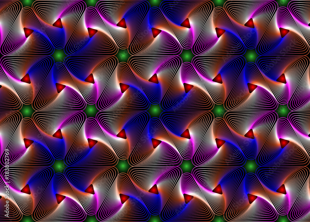 psychedelic geometry led lights Web Geometric Pattern. Frame Border ...