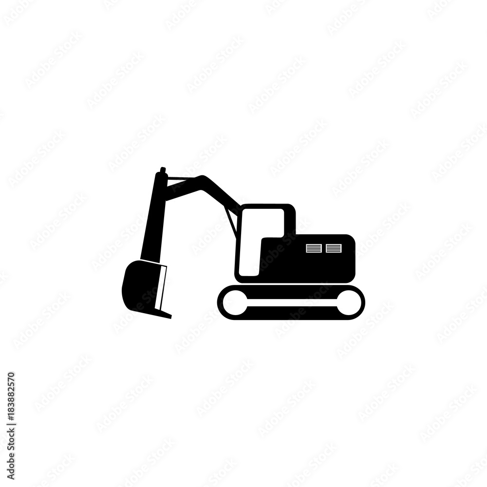 Crawler excavator icon. Illustration of transport elements. Premium ...