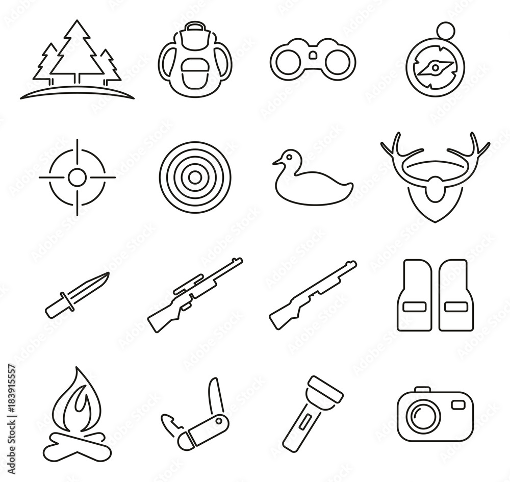 Easy Hunting Drawings