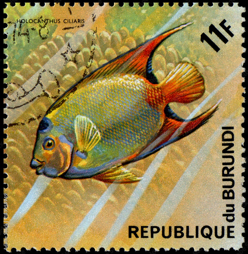 REPUBLIC OF BURUNDI - CIRCA 1974: postage stamp, printed in Burundi ...