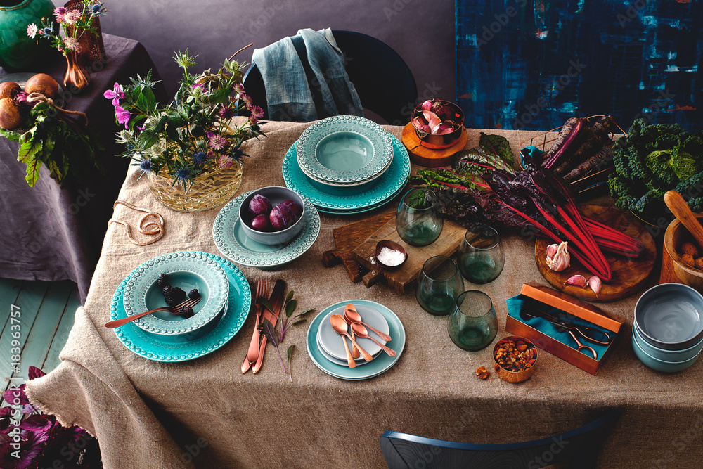 table setting Stock Photo | Adobe Stock
