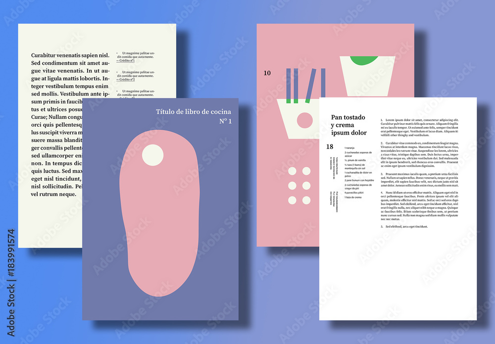 Diseño de recetario original Stock Template | Adobe Stock