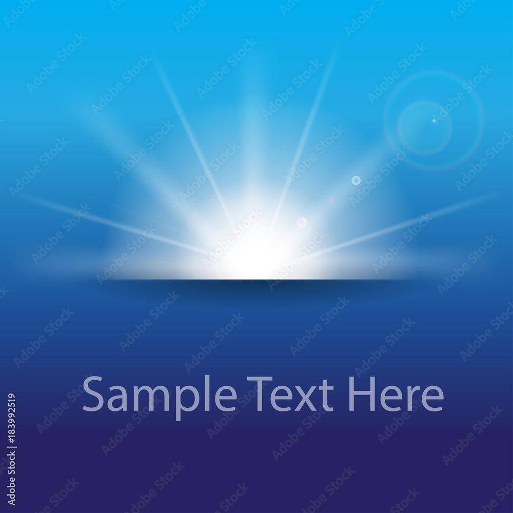 Vector illustration of background of shiny sun Stock Vector | Adobe Stock