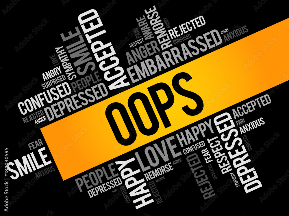 OOPS word cloud collage, social concept background Stock Vector | Adobe Stock