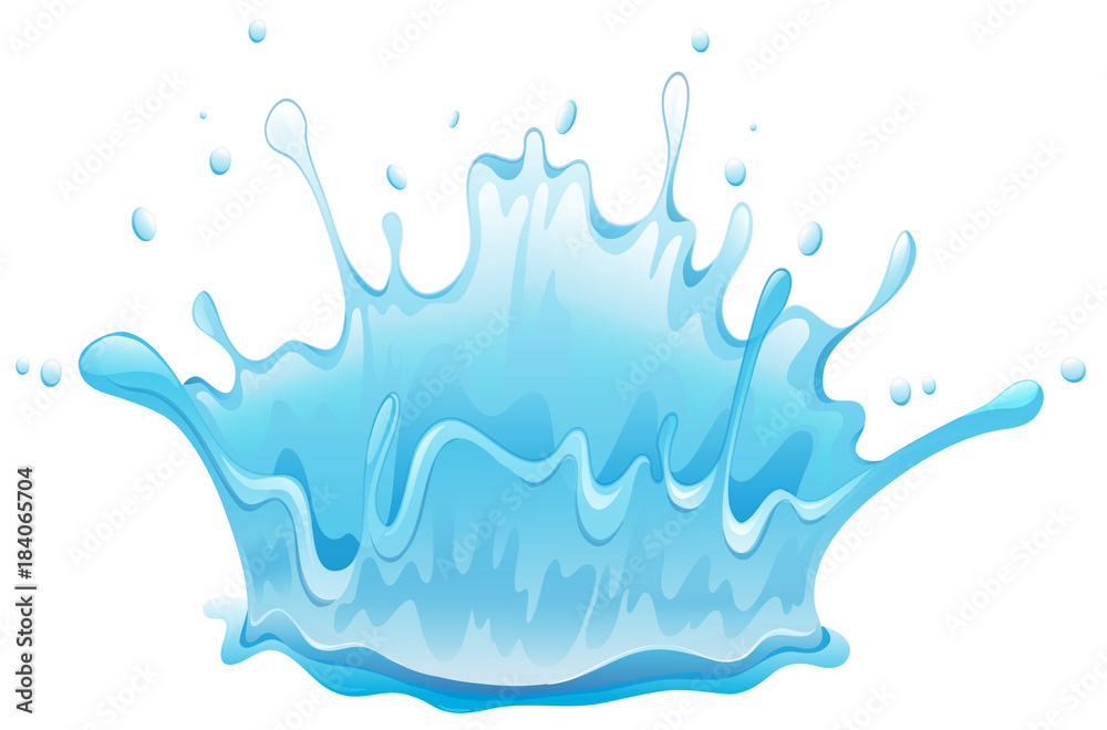 Water splash pattern on white background Stock Vector | Adobe Stock