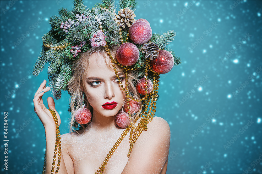 model with creative hairstyle Stock Photo | Adobe Stock