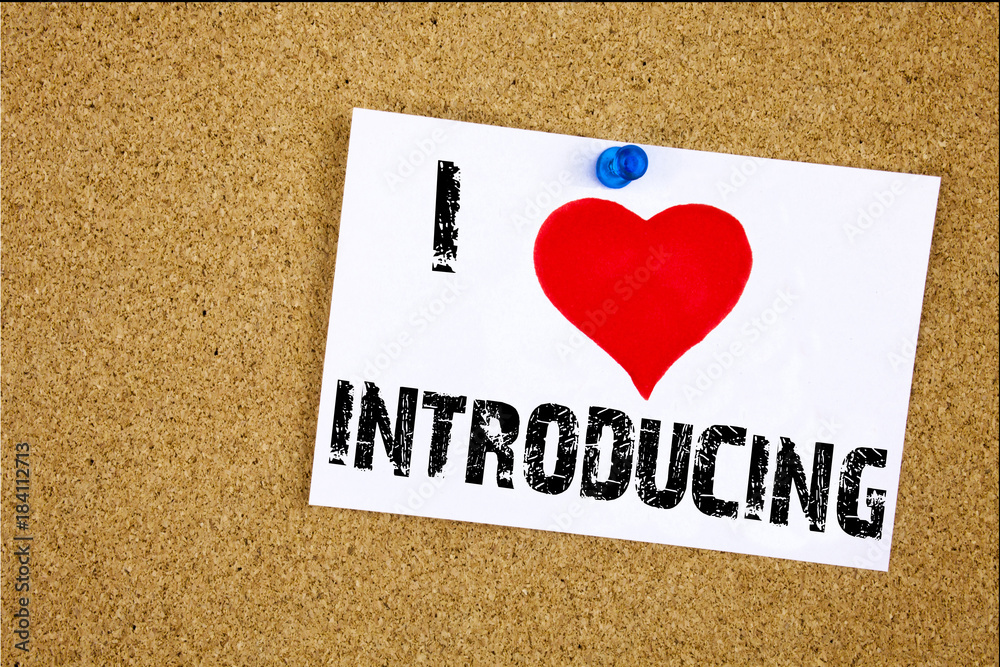 Hand writing text caption inspiration showing I Love Introducing ...