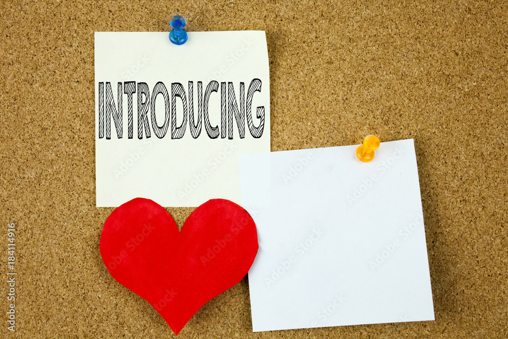 Conceptual hand writing text caption inspiration showing Introducing ...