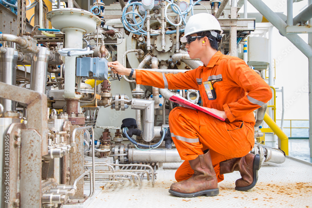 Mechanical engineering inspector check control valve of seal gas and ...
