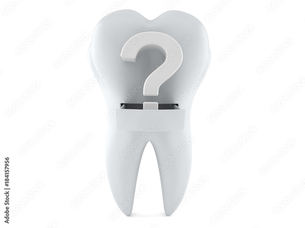 Tooth with question mark Stock Illustration | Adobe Stock