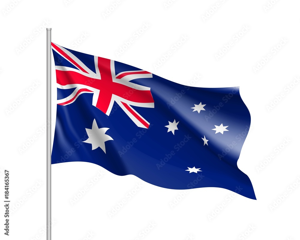 Australian Flag Waving
