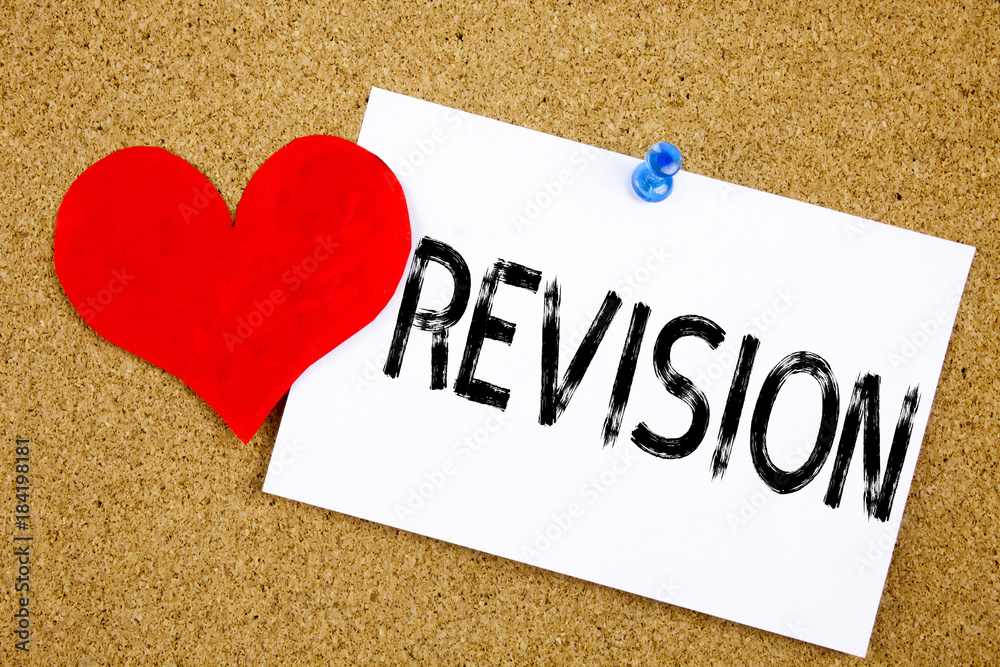 Conceptual hand writing text caption inspiration showing Revision ...