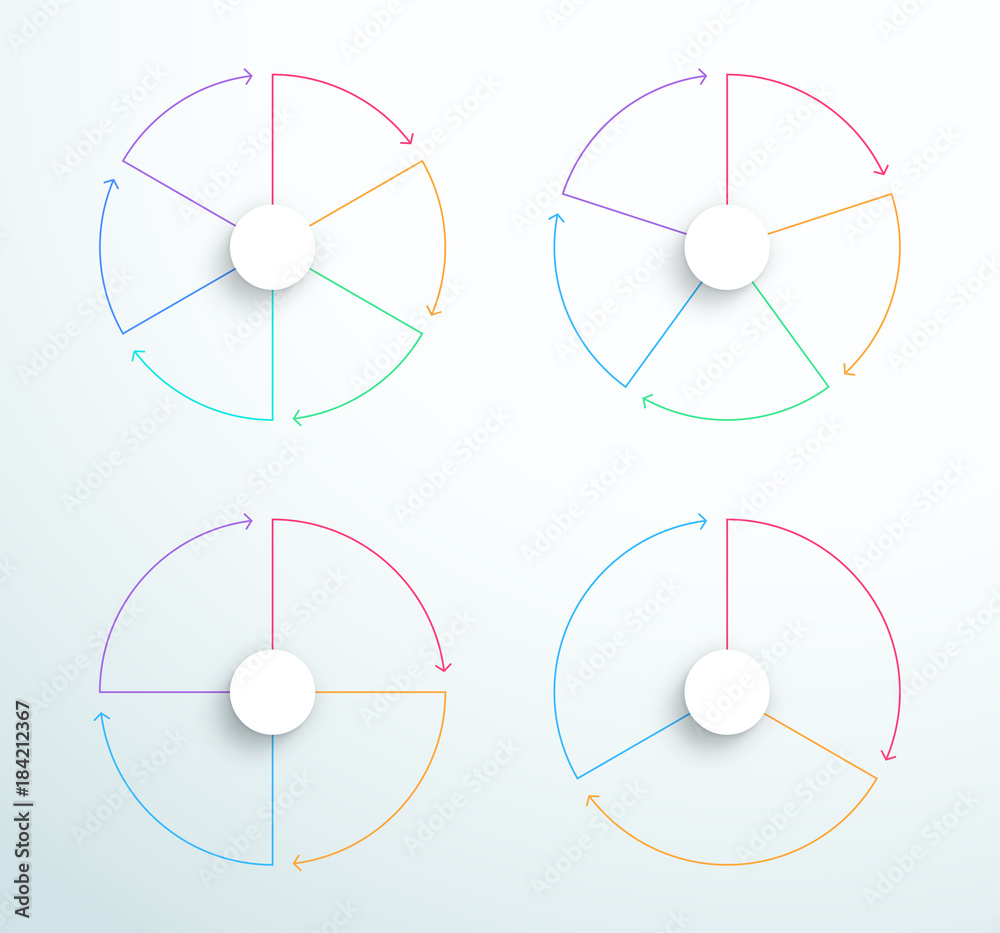 Infographic Simple Rotating Business Cycle Diagrams Stock Vector ...