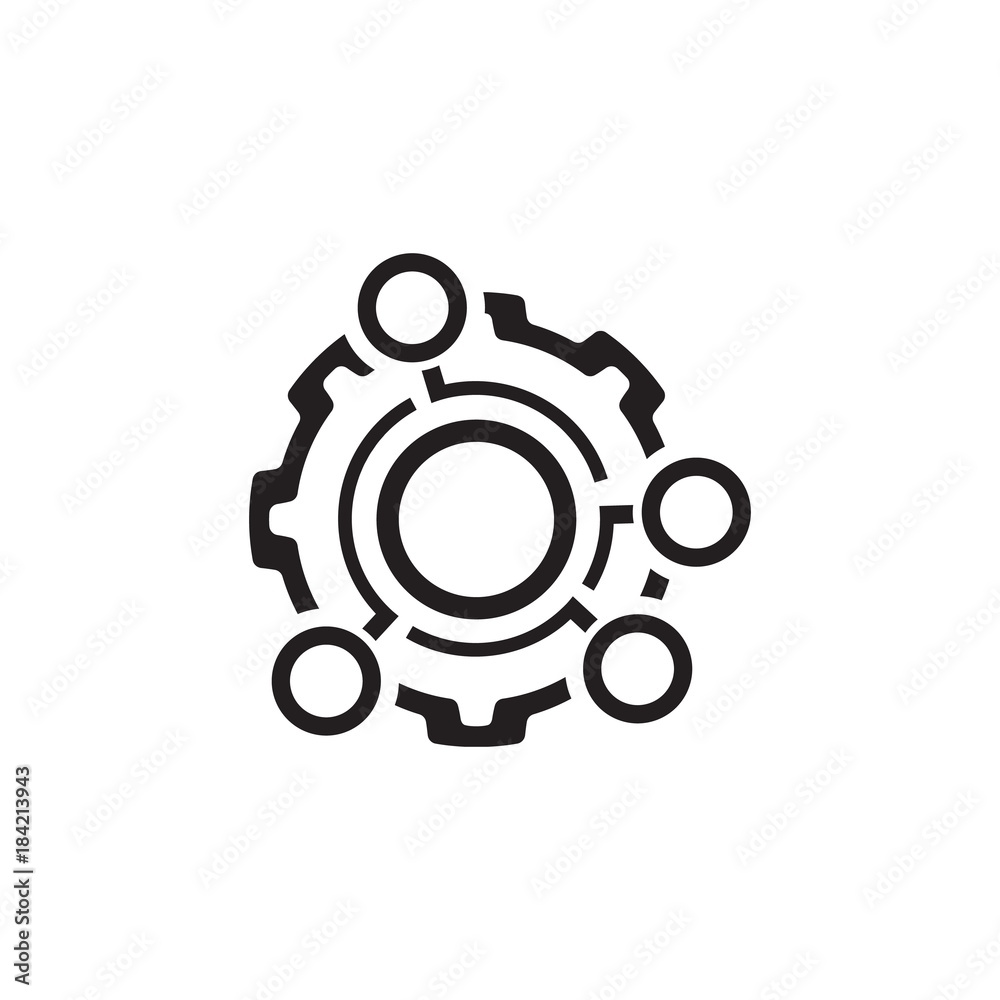 Technical Data Icon. Gear and Option Dots. Engineering Symbol. Stock ...
