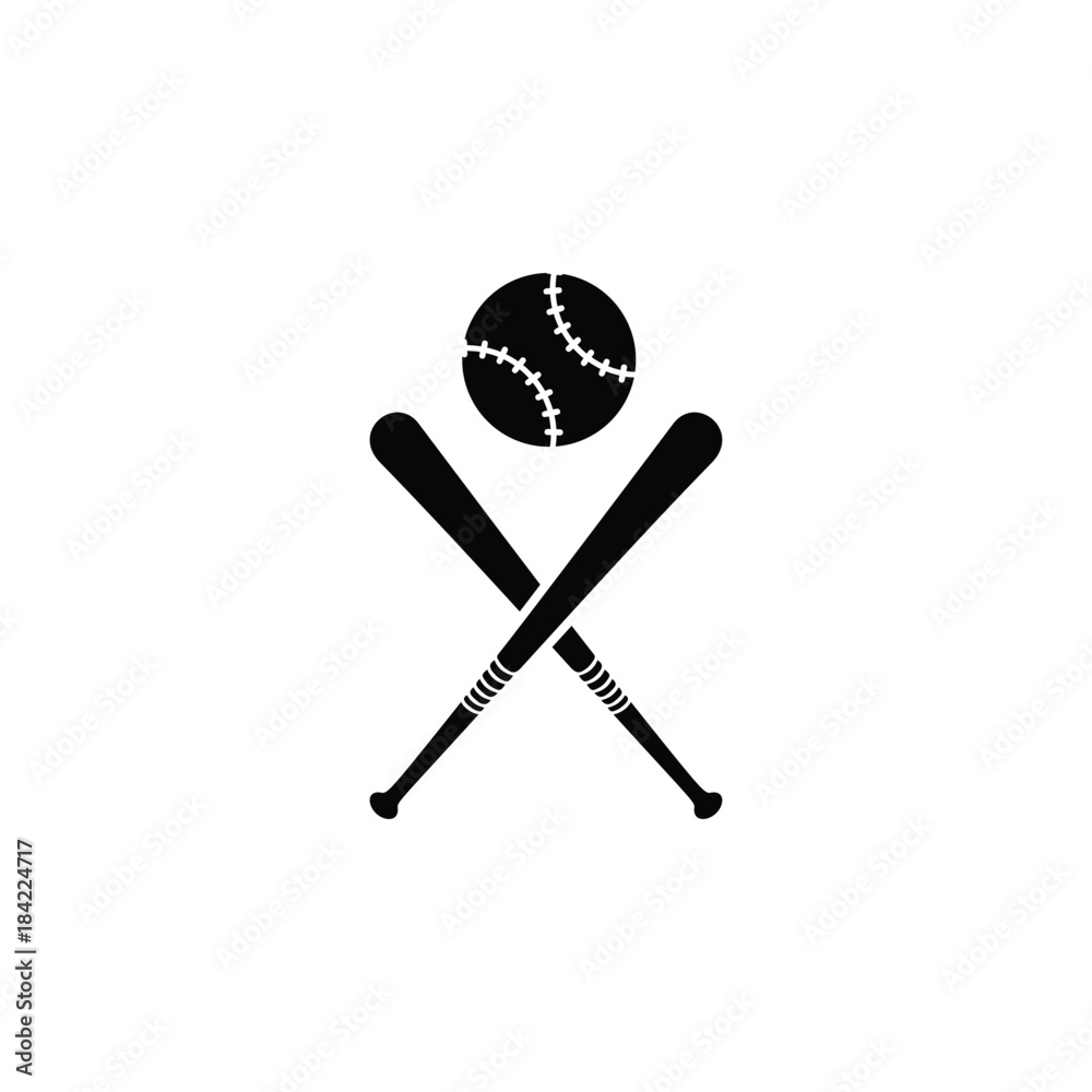 baseball bat and ball icon. Sports Accessory icon. Sport element icon ...
