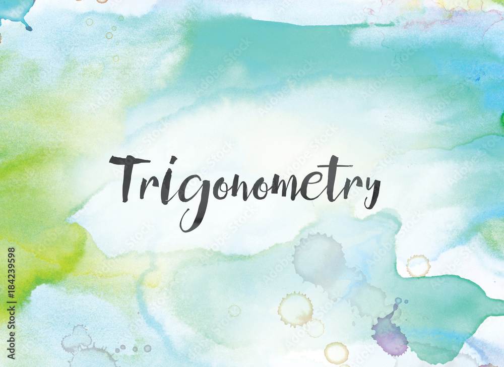 Trigonometry Concept Watercolor and Ink Painting Stock Illustration ...