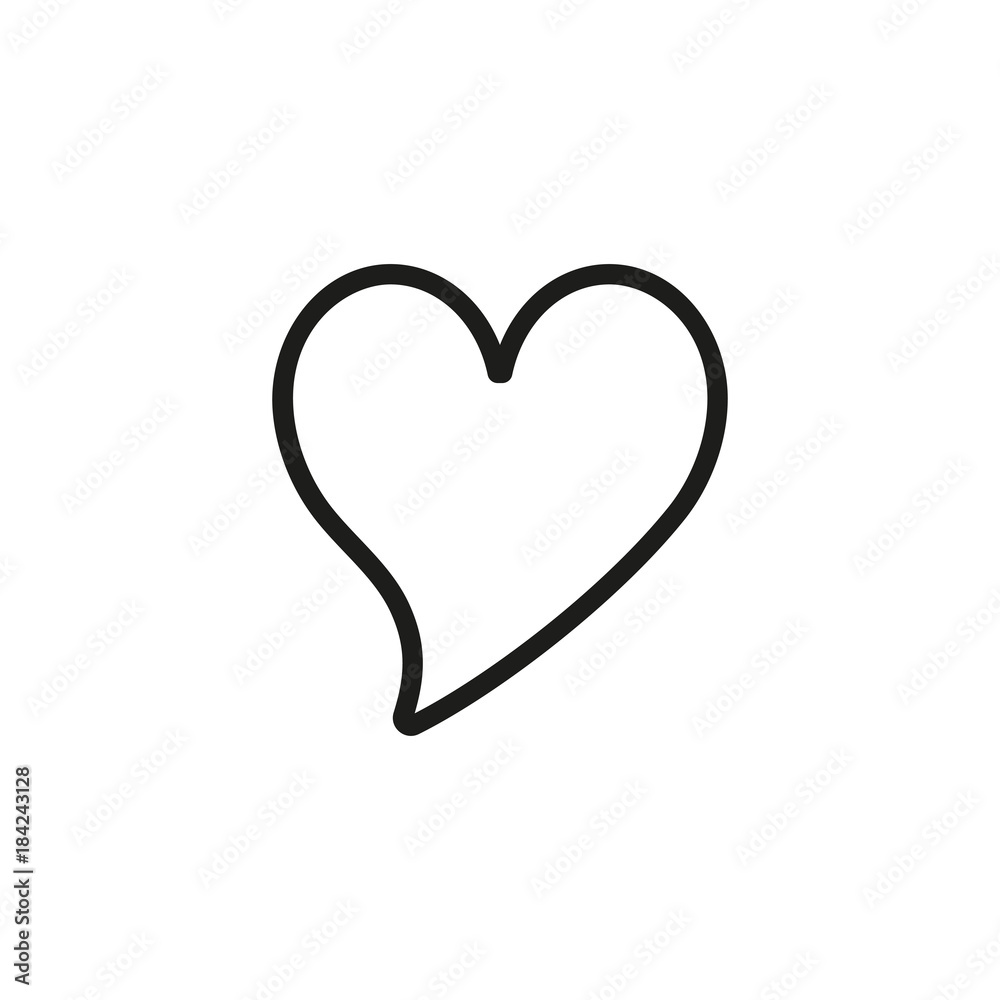 Bubble heart line icon Stock Vector | Adobe Stock