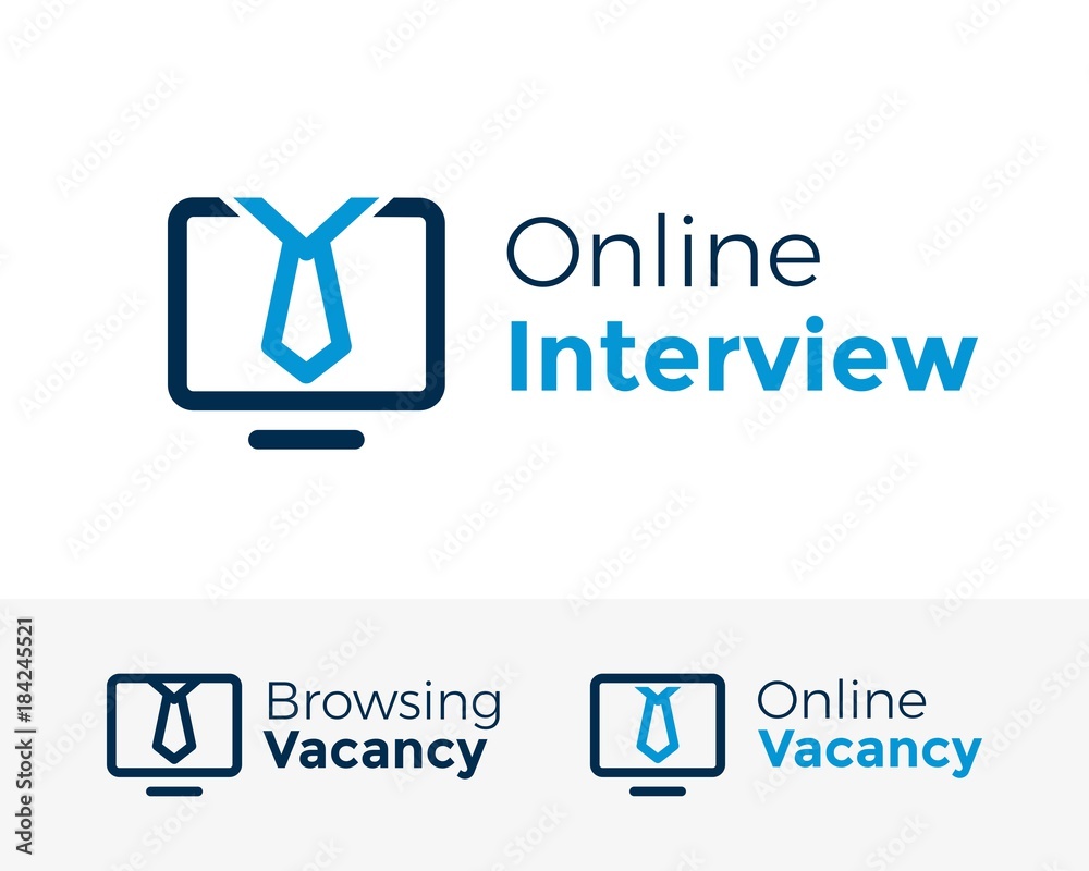 Online Interview Stock Vector | Adobe Stock