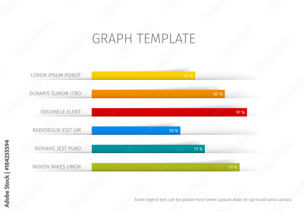 Vector column horizontal graph template Stock Vector | Adobe Stock