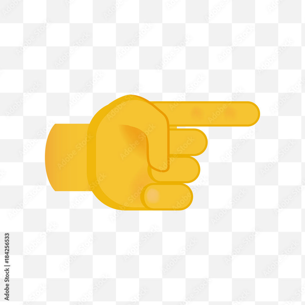 Pointing Hand on White Background. Isolated Vector Illustration Hand on ...