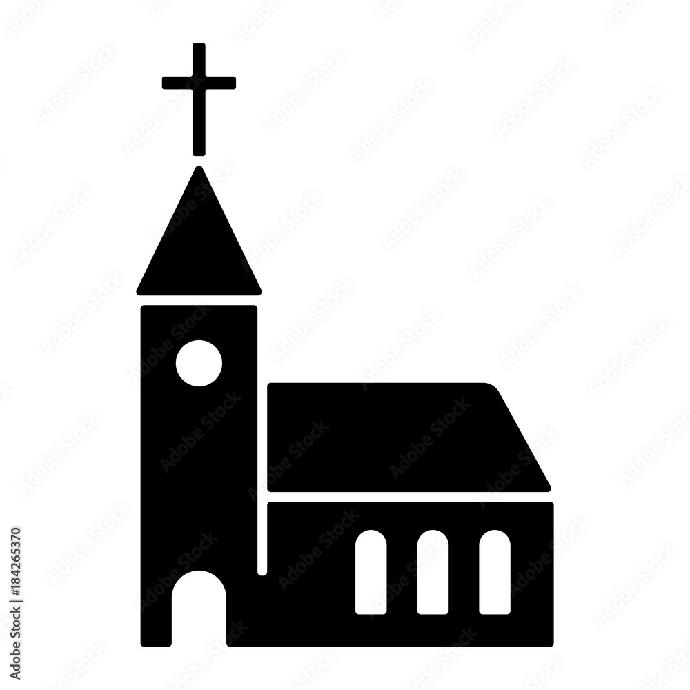 Weihnachten Icon - Kirche Stock Vector | Adobe Stock