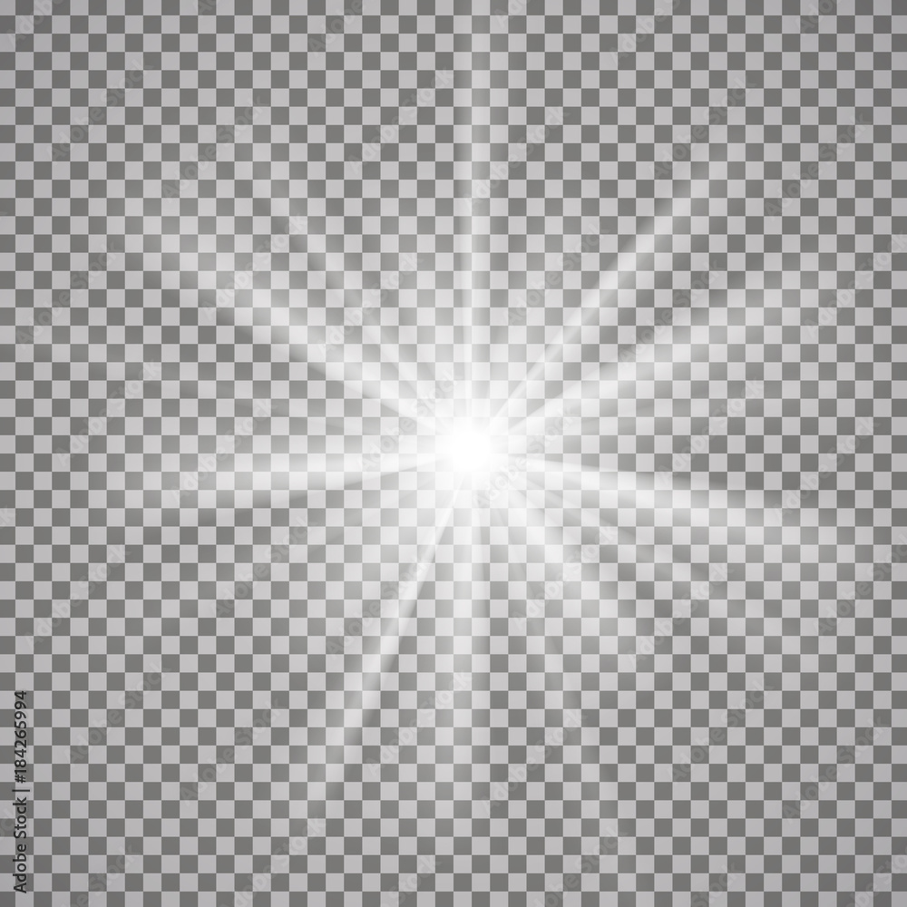 Light effect on transparent background. Graphic concept for your design Stock Vector | Adobe Stock