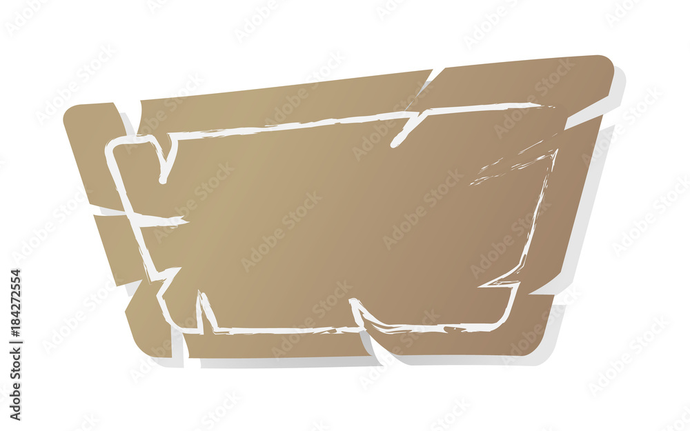 blank brown old paper for bubble speech quote box label price tag badge ...