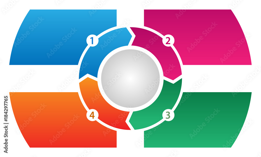 4 Step Process Flow Corporate Info-graphic Vector Stock Vector | Adobe ...