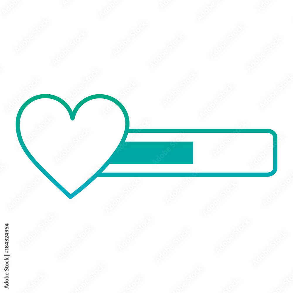 video game bar progress with heart vector illustration Stock Vector ...