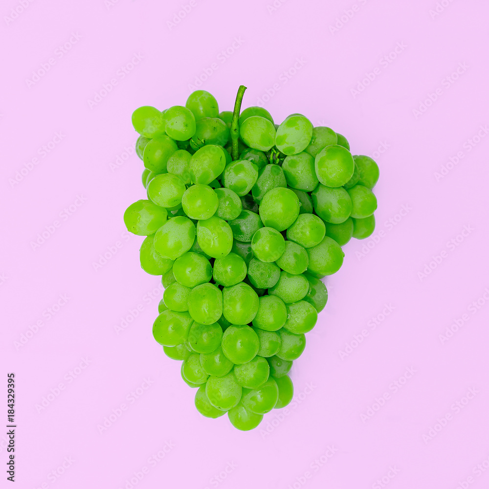 Grapes Minimal Design Flat Lay Collection Stock Photo | Adobe Stock