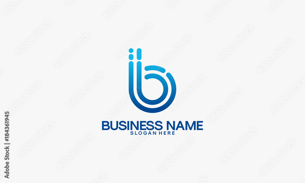 simple B initial technology logo designs template, Technology and ...