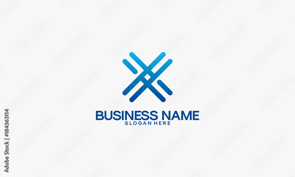 simple X initial technology logo designs template, Technology and ...