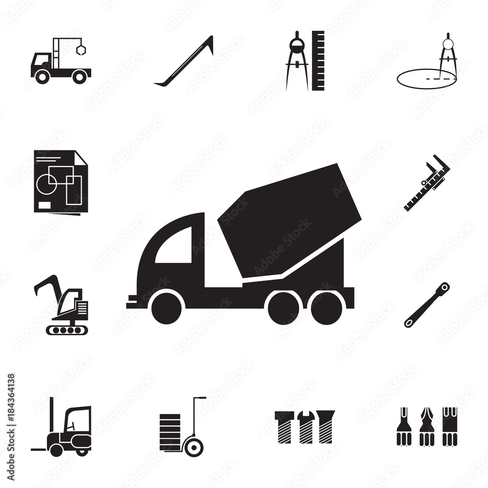 concrete mixer icon. Set of construction tools icons. Web Icons Premium ...