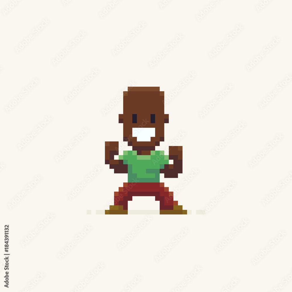 Pixel Art Character Stock Vector | Adobe Stock