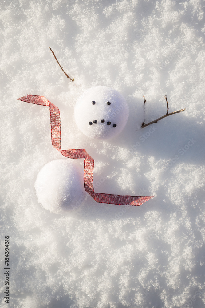 Sad Melted Snowman Stock Photo | Adobe Stock