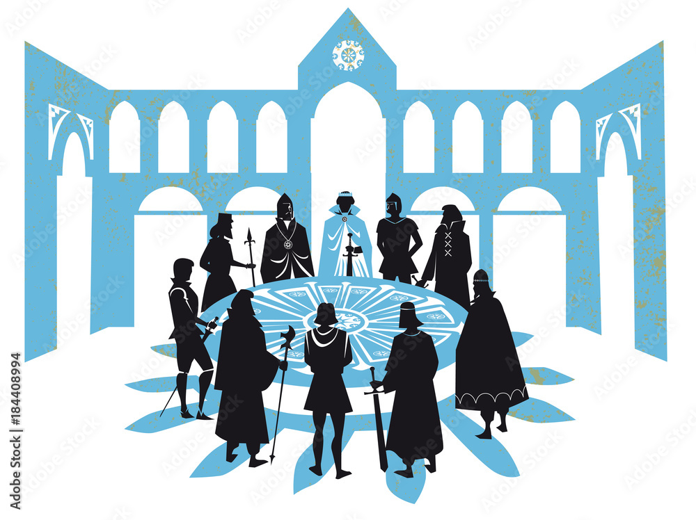 king Arthur and the Knights of round table เวกเตอร์สต็อก | Adobe Stock