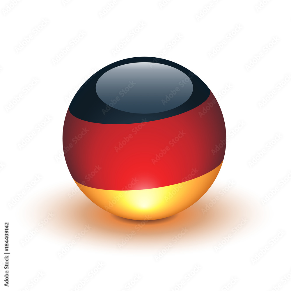 German Flag Sphere Stock Illustration | Adobe Stock
