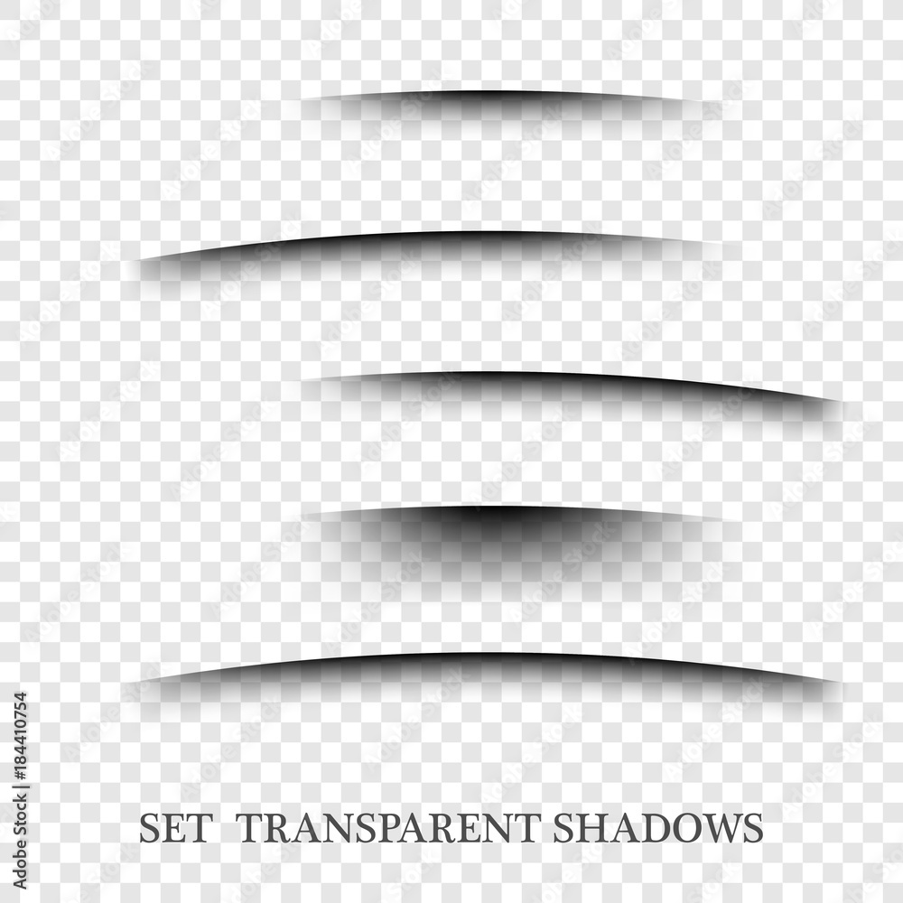 Transparent realistic paper shadow effect set. Web banner. Element for ...
