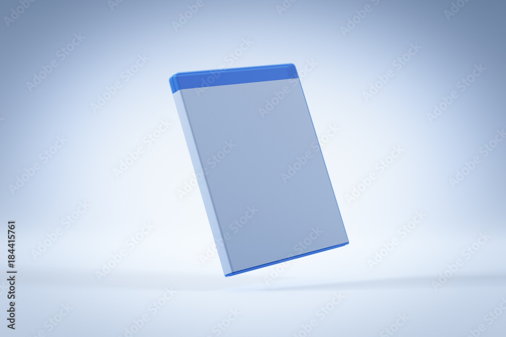 Blank Blu-ray Box or Case on white background. 3D render Stock ...