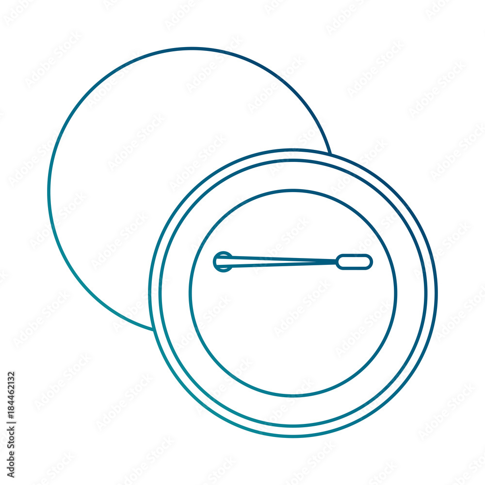 round pin badge template front and back design empty for corporate ...