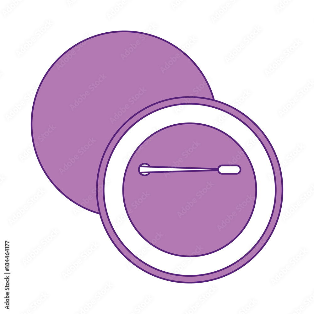 round pin badge template front and back design empty for corporate ...