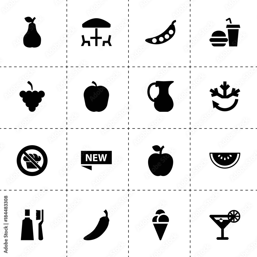 Fresh icons. vector collection filled fresh icons Stock Vector | Adobe ...
