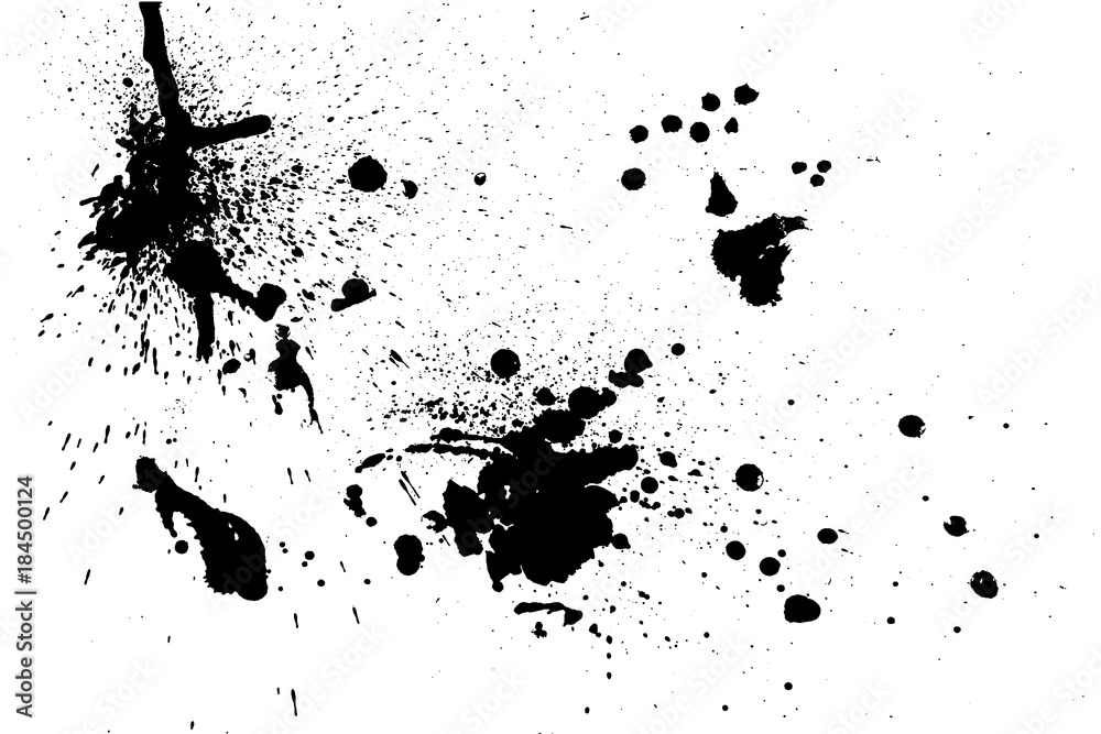 Black Splatter Paint Vector