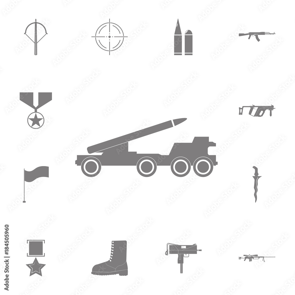 Missile truck icon. Set of military elements icon. Quality graphic ...