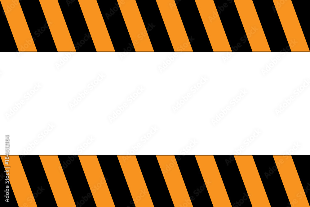 Caution stripe with copy space. Orange and black colors. Vector. Stock ...