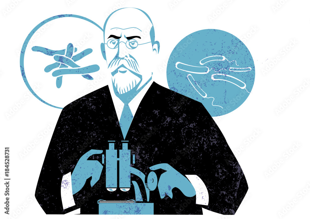Robert Koch vector illustration Stock Vector | Adobe Stock