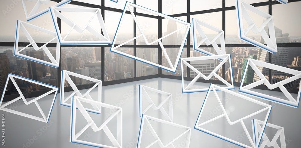 Composite image of multiple message symbols Stock Photo | Adobe Stock