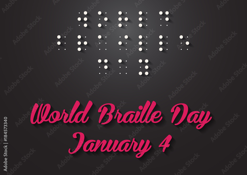 Poster for World Braille Day (January 4). World Braille Day vector ...